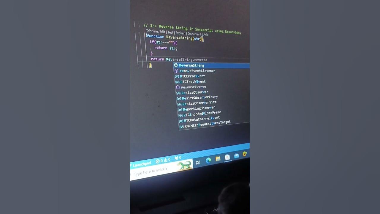 Reverse String Using Recursive Function Coding Javascriptdev