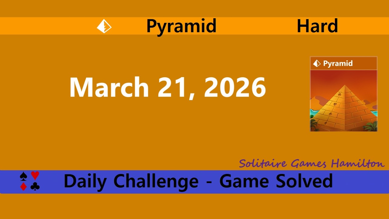 Microsoft Solitaire Collection | Pyramid Hard - March 21, 2026 | Daily ...