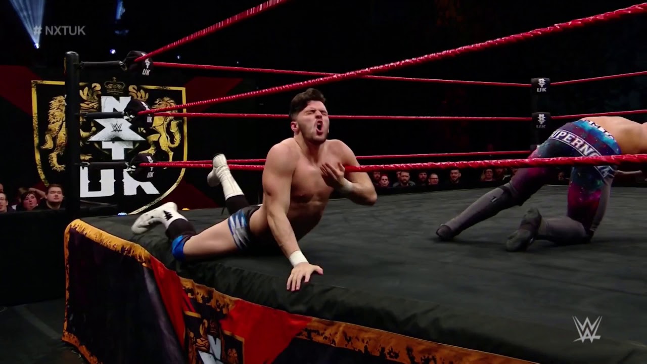 Noam Dar - Leg Sweep to Josh Morrell on the apron - YouTube