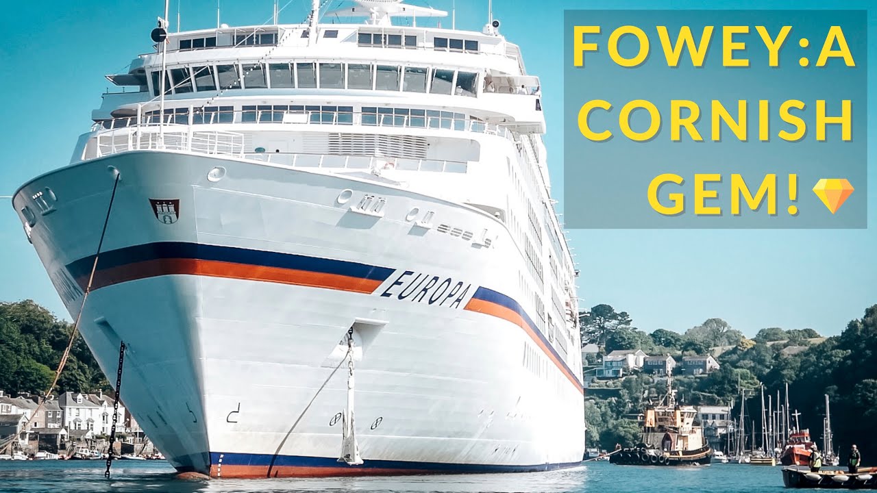 Exploring Fowey - Europa & Scenic Eclipse Cruise Ships Anchor Beside Us ...