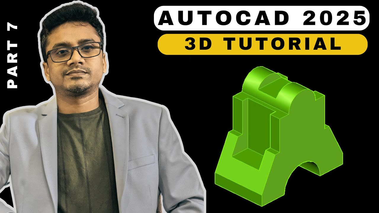 AutoCAD 3D Tutorial for Beginners || AutoCAD 3D modeling mechanical ...