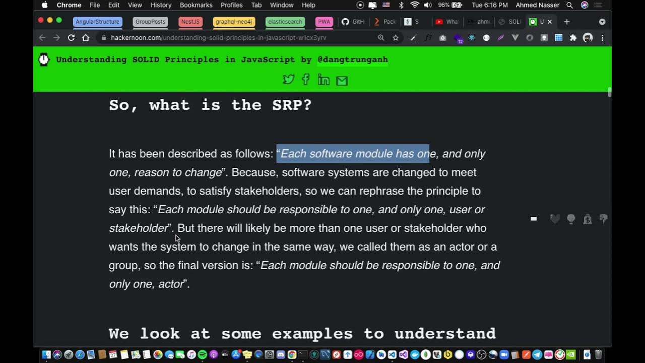 Single Responsibility (SRP) - SOLID Design Principles - YouTube