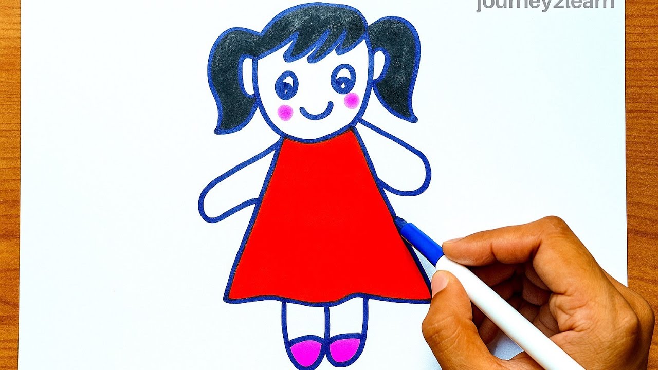 How to Draw a Cute Little Girl 👧 | Easy & Fun Drawing Tutorial for ...