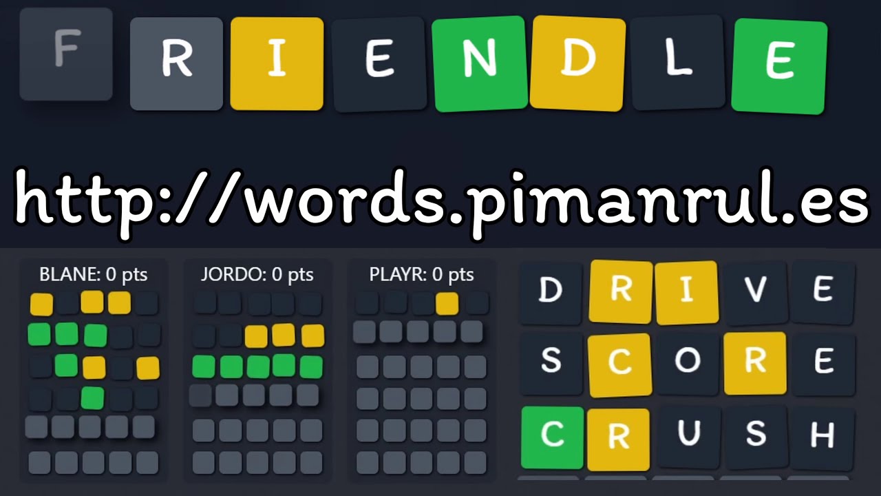 FRIENDLE: Play Wordle* with your friends online - YouTube