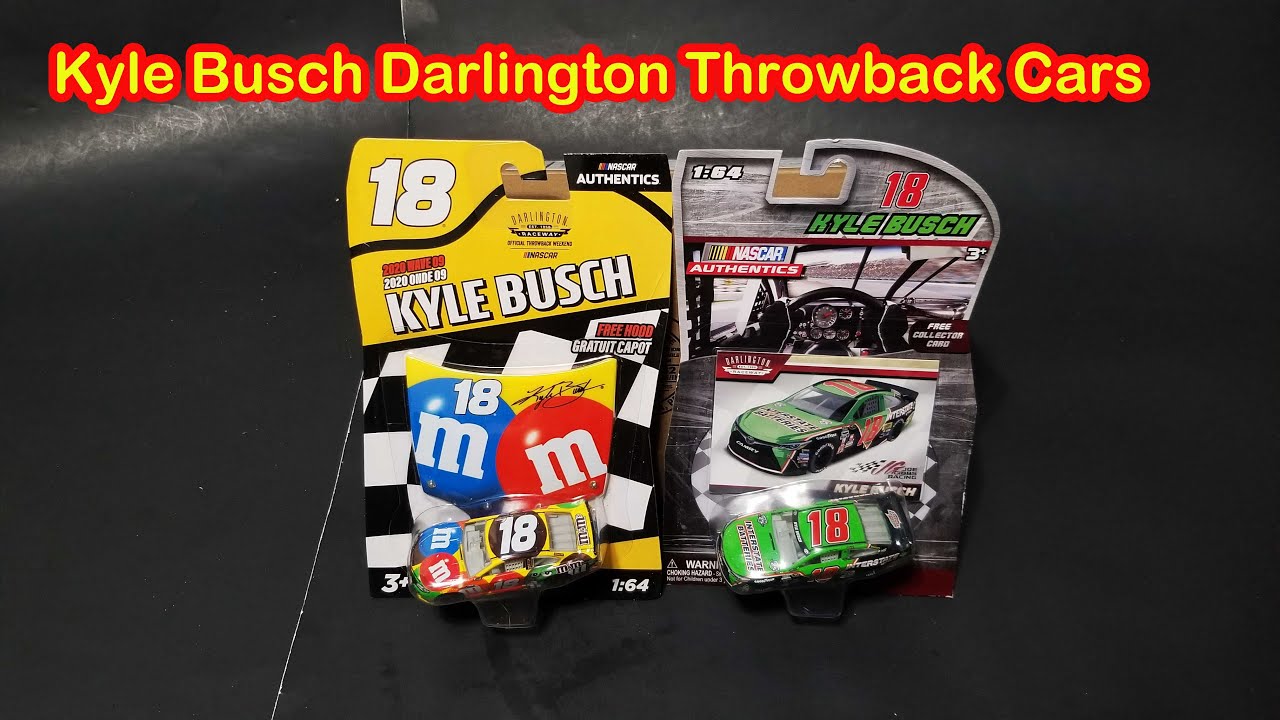Kyle Busch Darlington Throwback Cars - YouTube