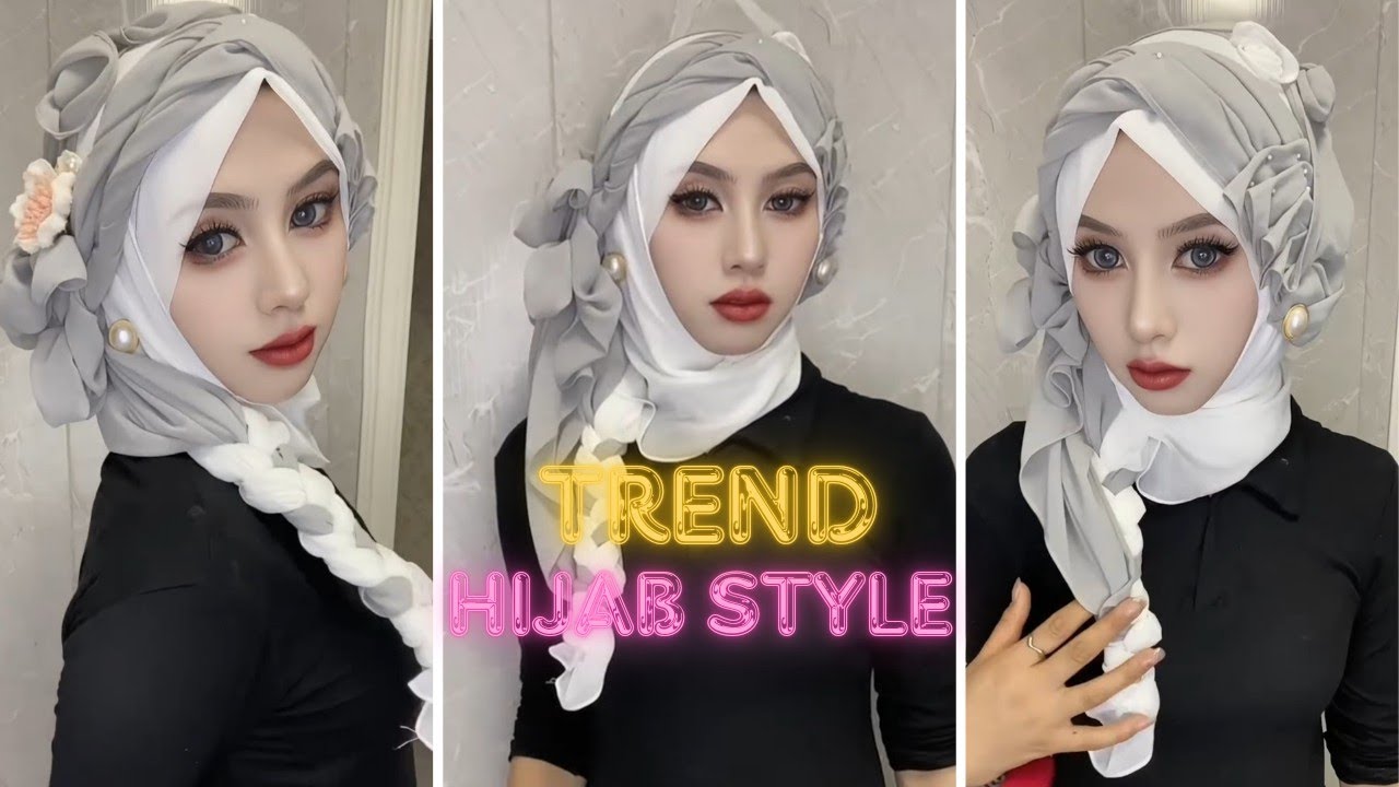 High Density Chiffon Long Scarf Two Color🧕 | Trend Hijab Tutorial🔥 ...
