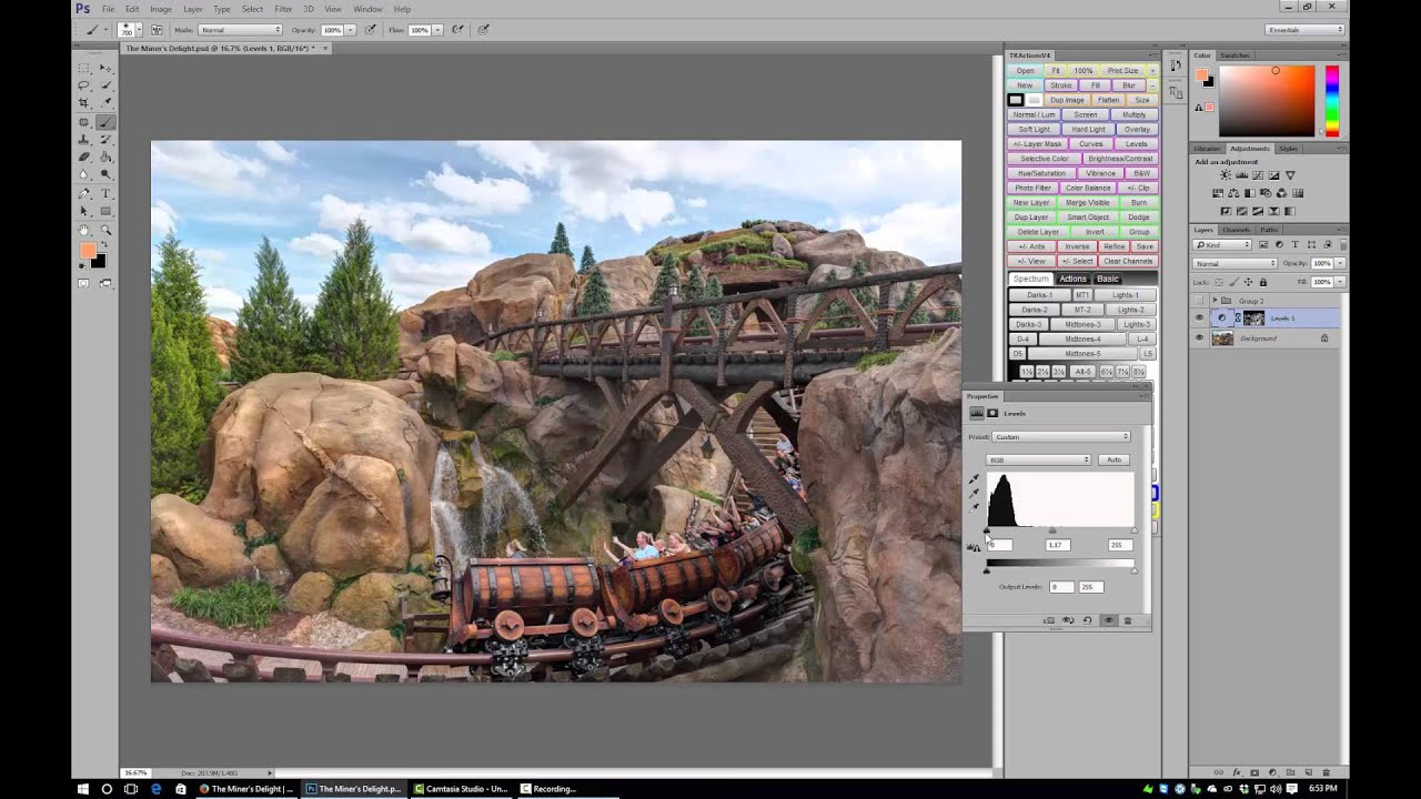 Luminosity Masks in Photoshop - Walt Disney World Photo Editing - YouTube
