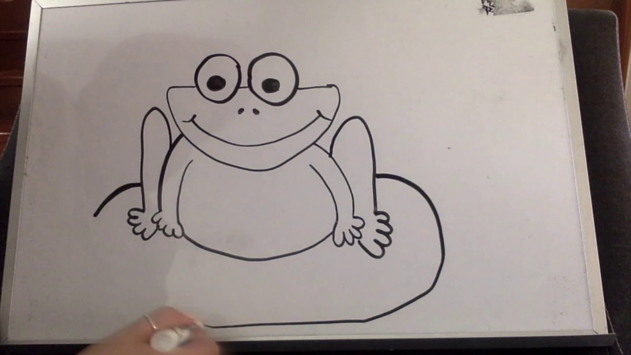 How to draw 2 frogs - step by step - YouTube