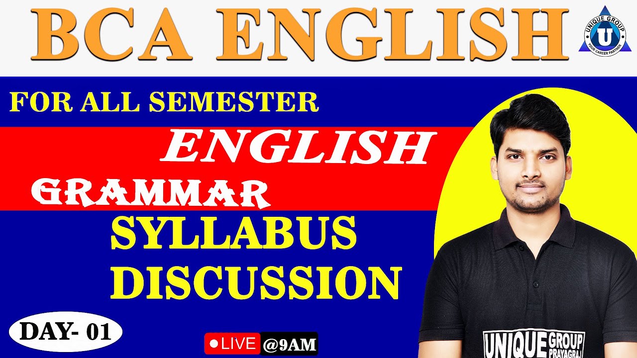 BCA ALL SEMESTER | ENGLISH GRAMMAR | SYLLABUS DISCUSSION | COMPLETE ...