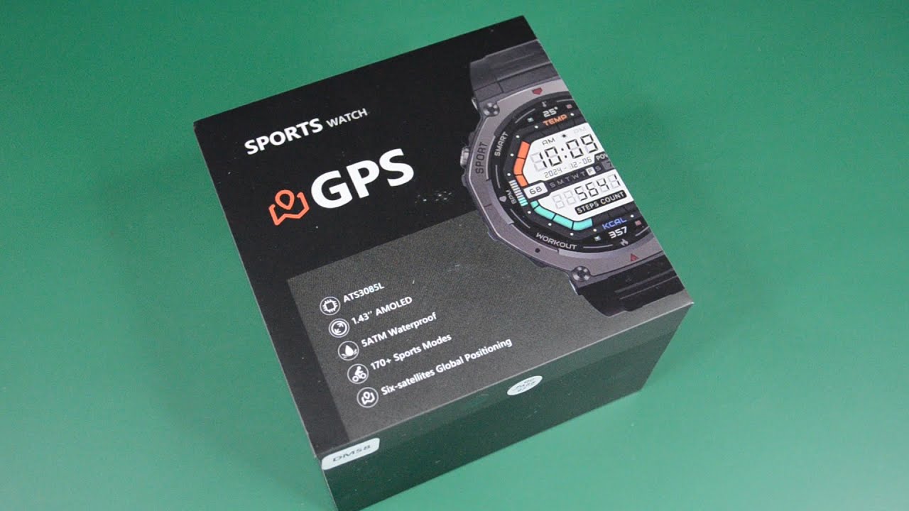 HOT NEW 2025 DM58 GPS AMOLED AOD Smart Watch - Unboxing (link in the ...