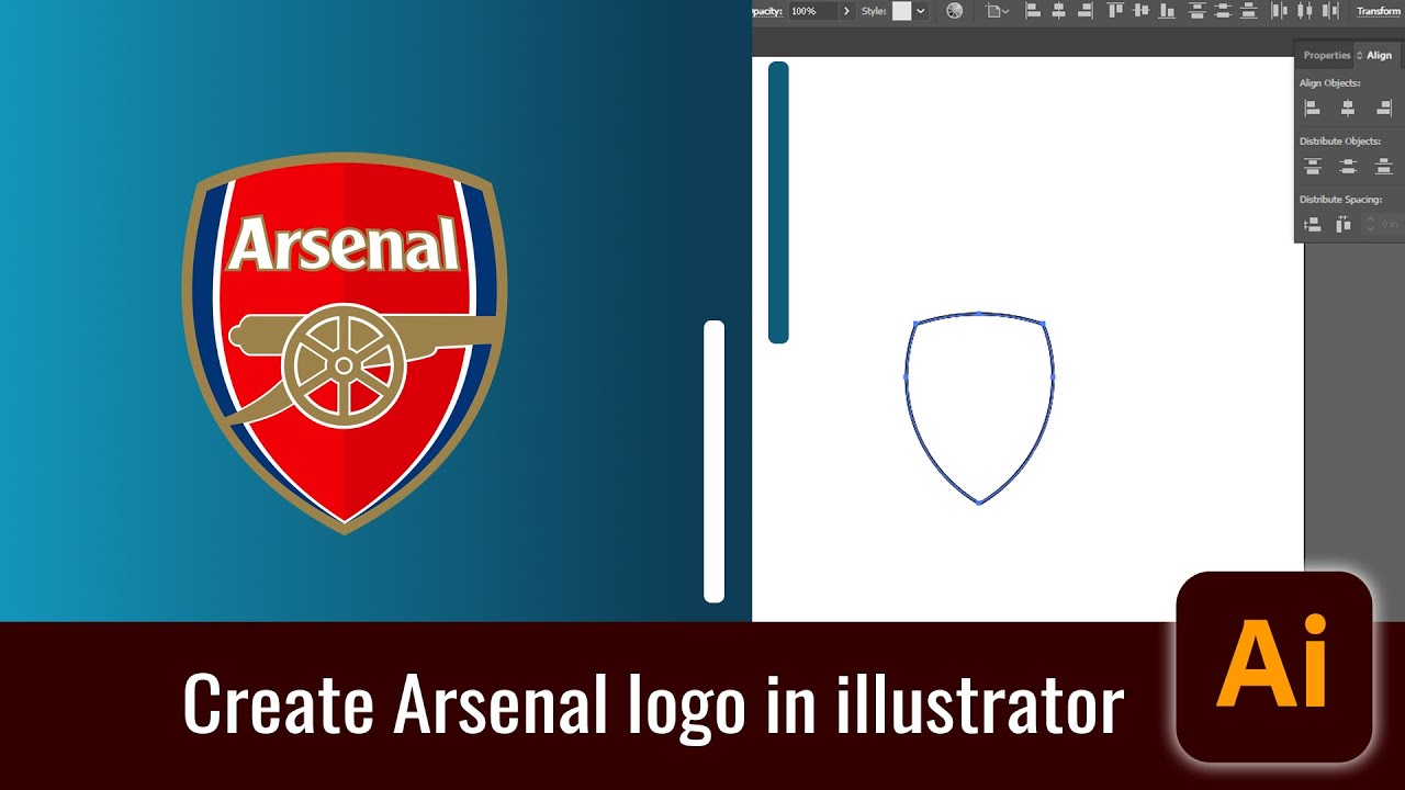 Create Arsenal logo in illustrator. - YouTube