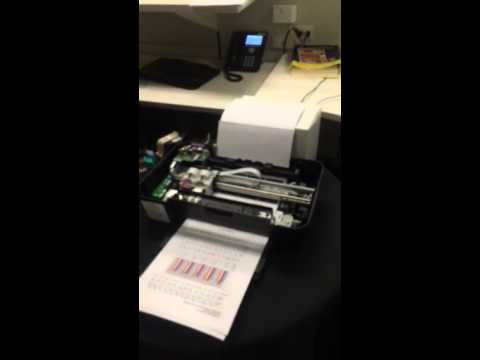 What happens inside an HP inkjet printer - YouTube