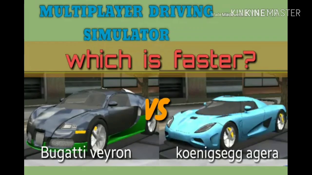 Multiplayer driving simulator: Battle of the fastest cars (bugatti vs ...