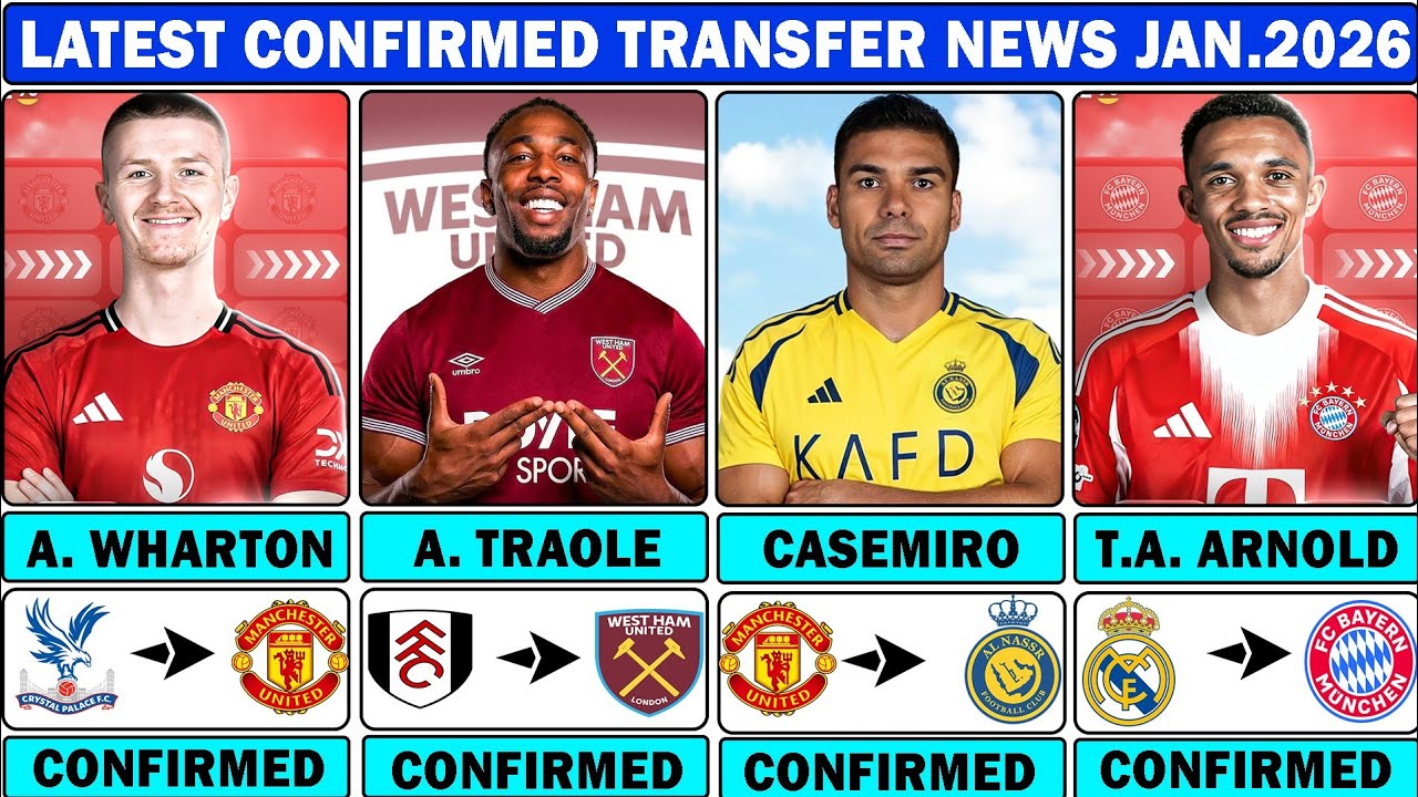 🚨LATEST CONFIRMED TRANSFER NEWS AND RUMOURS TRANSFER NEWS 2026 ...