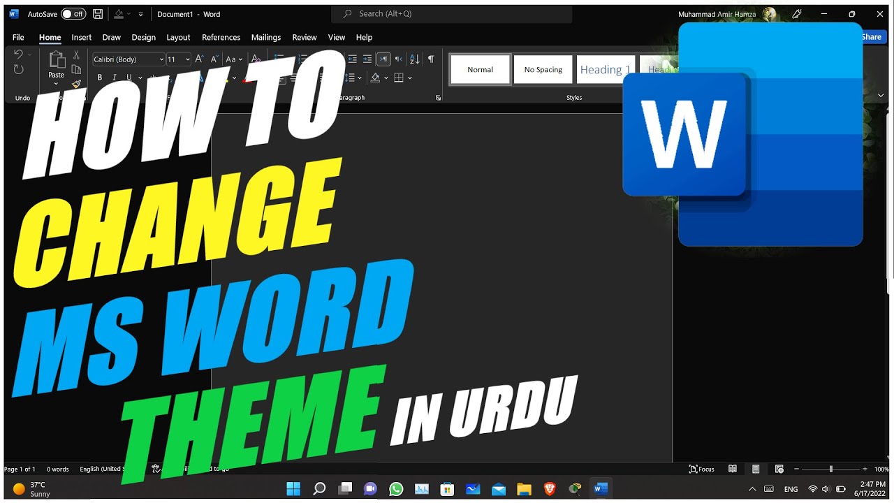 How To Change Microsoft Word Theme From Black To White Or Vise Versa how-to-change-microsoft-word-theme-from-black-to-white-or-vise-versa
