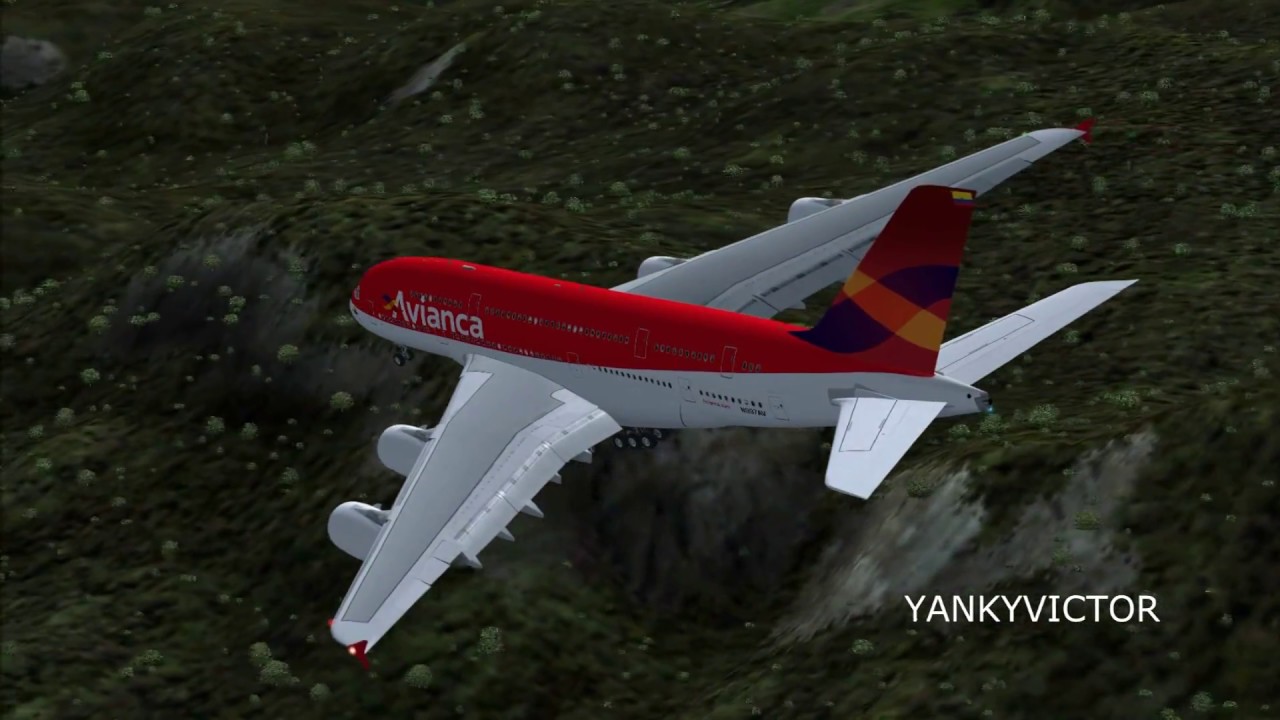AVIANCA A380 LANDING AT BOGOTA AIRPORT - YouTube