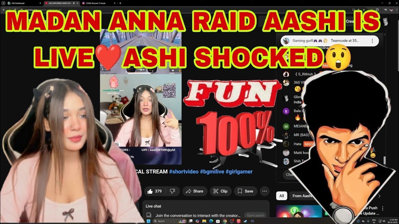 😍Madan Anna Raid Aashi is live ️Aashi is live Shocked😨#madan # ...