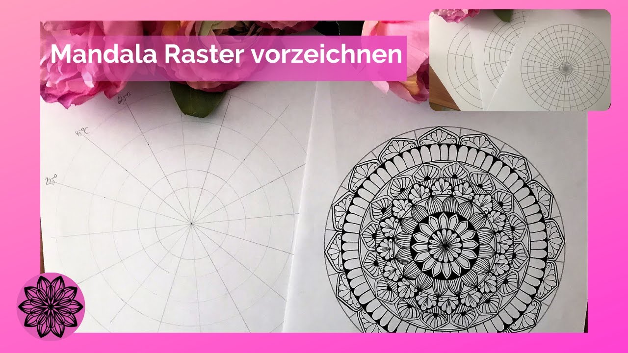 Mandala Raster vorzeichnen - Einfach erklärt - YouTube