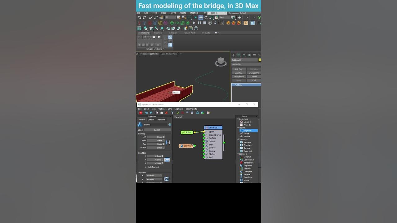 Effortless Bridge Modeling in 3ds Max: RailClone Tutorial #shorts #3dsmax #tips #railclone - YouTube