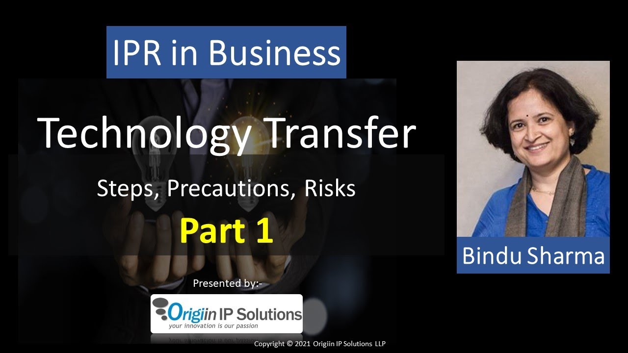 Session 17: Technology Transfer (Part 1) | Steps, Precautions, Risk # ...