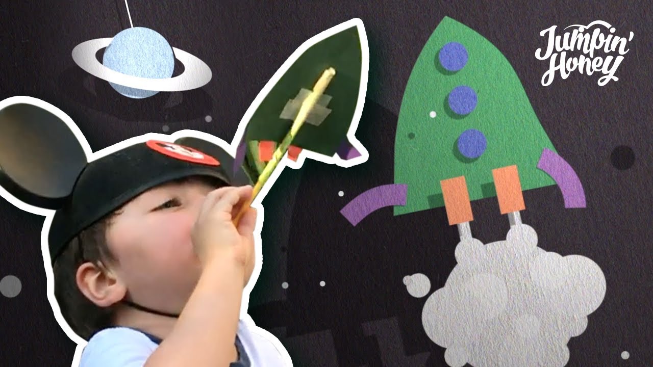 MAKE a FUN and EASY STRAW ROCKET - ACTIVITIES FOR KIDS - YouTube