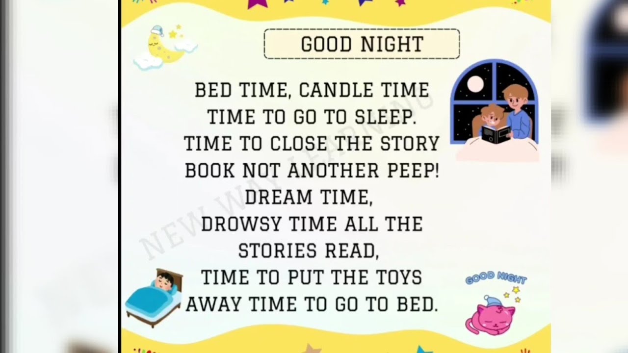 Goodnight Rhymes | Goodnight | Bedtime candle time.. rhyme | English ...