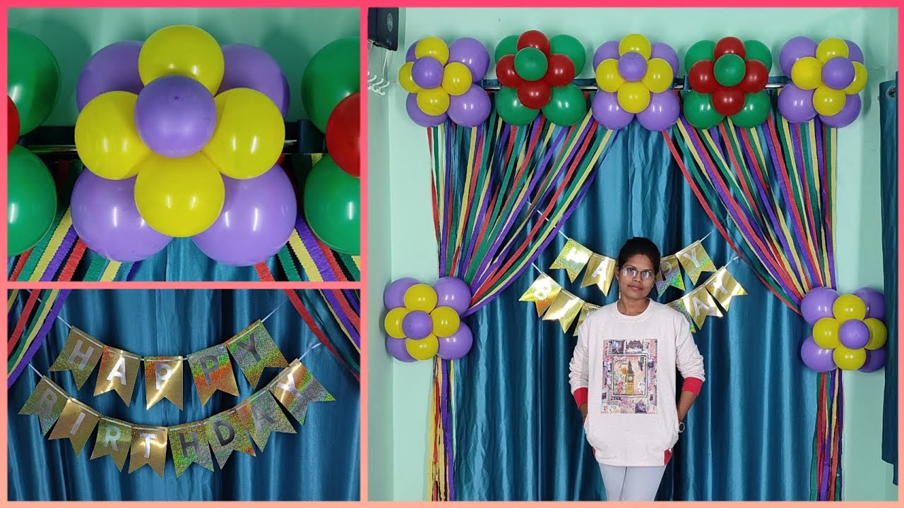 Video No 26 Most Easy And Low Budget Birthday Decoration At Home video-no-26-most-easy-and-low-budget-birthday-decoration-at-home