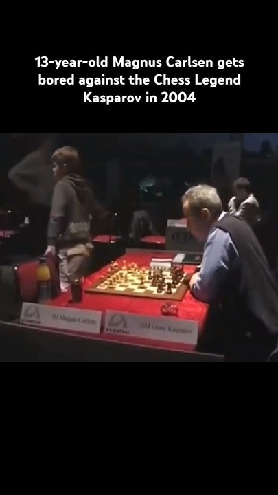 13-year-old Magnus Carlsen gets bored against the Chess Legend Kasparov in 2004 - YouTube