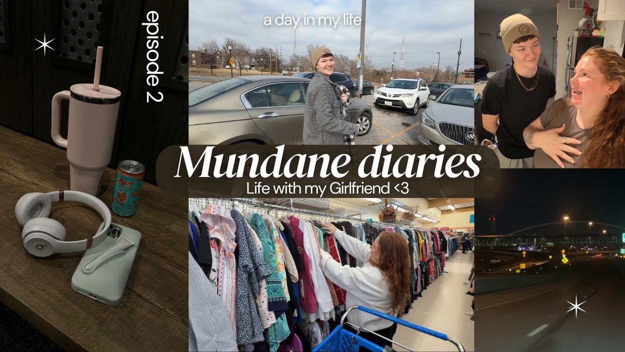 Realistic mundane life w/ my girlfriend | thrifting, gym, skincare ...