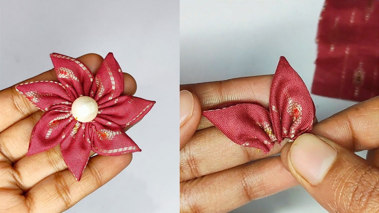 DIY: Beautiful and Amazing Fabric Flower Making | Kapde Ke Phool Banana ...