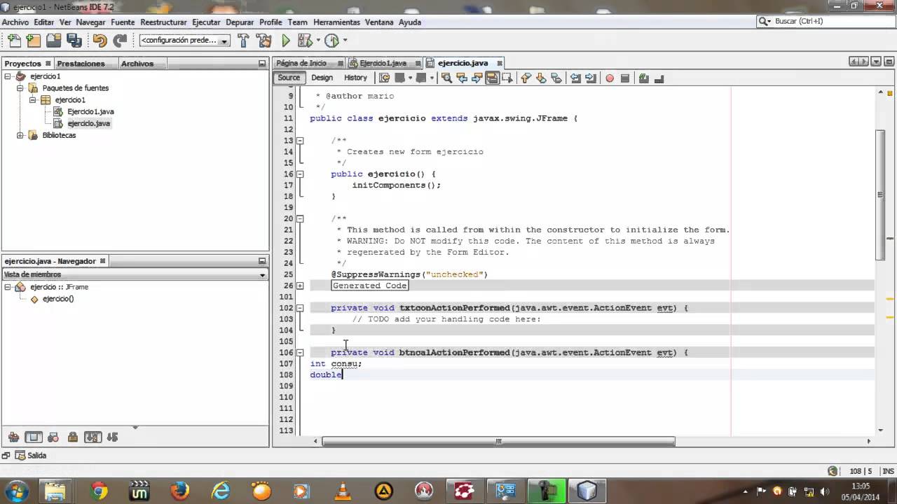 Ejercicio 001 con la condicion if netbeans V7 2 - YouTube