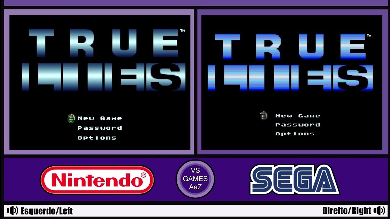 True Lies - Super Nintendo VS Mega Drive_ Graphics comparison (side by ...