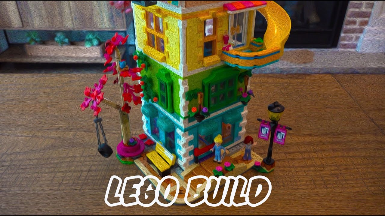 Lego build Friends rainbow tower, community center - YouTube