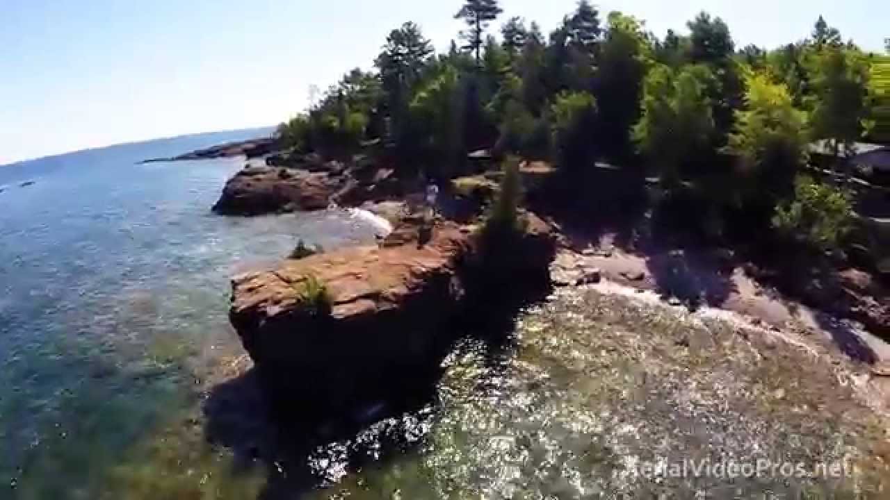 Aerial Video of Black Rocks in Marquette Michigan - YouTube
