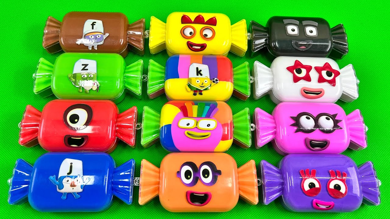 Numberblocks - Looking All CLAY with Super Candy Mix Colors! ASMR - YouTube
