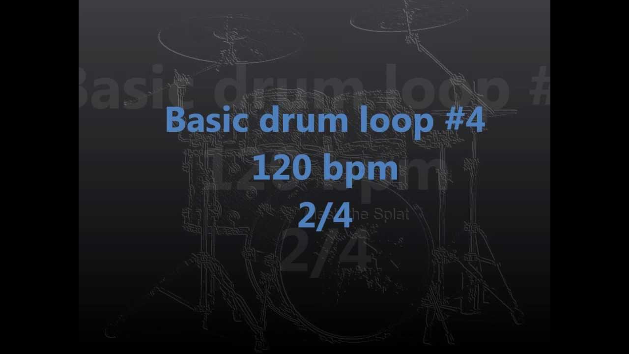 Basic drum loop #4 (120 bpm) - YouTube