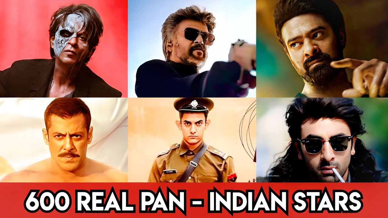 REAL PAN - INDIAN HEROES | Prabhas | Rajini | Shahrukh | Salman | Aamir ...