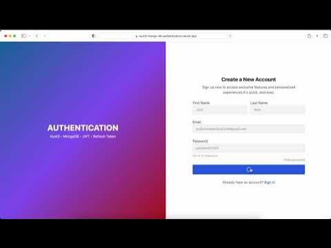 Nuxt 3 Authentication using MongoDB, Refresh access token & Email Verification [DEMO]. - YouTube