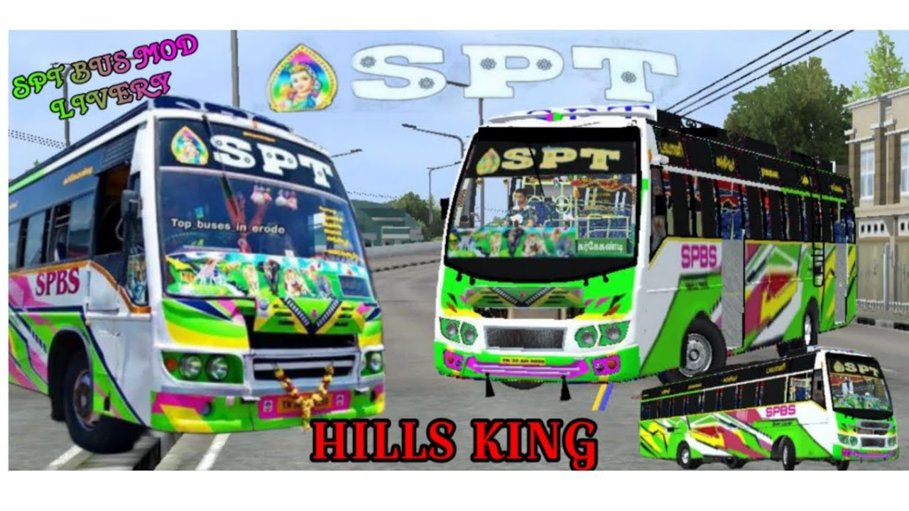 SPT BUS MOD LIVERY HILLS KING bus mod livery download link no password ...
