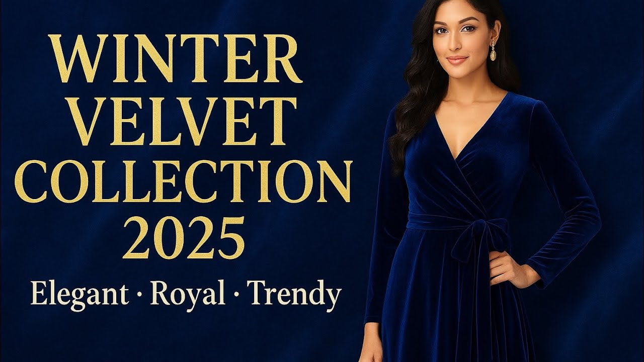 "Winter Velvet Dress Collection 2025 | Elegant & Classy Winter Outfit ...