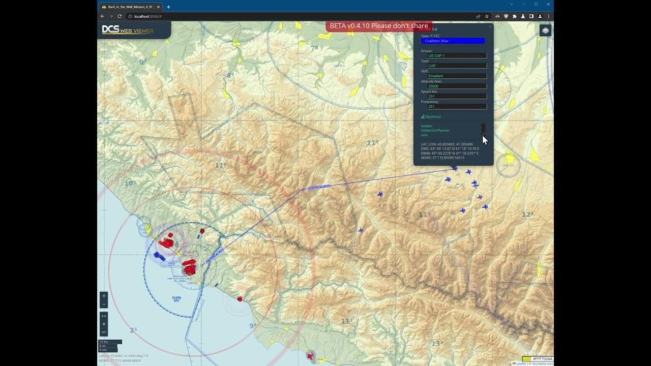 solo unit/waypoints in DCS Web Viewer - YouTube