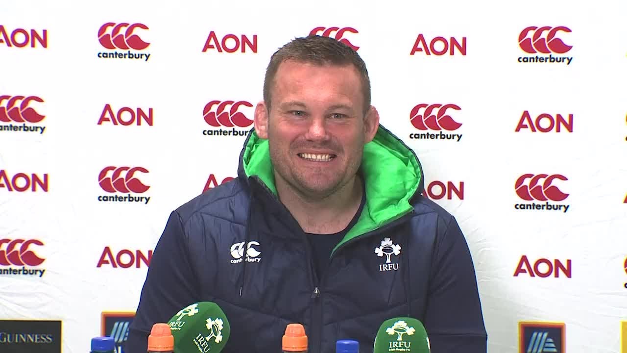 𝗣𝗥𝗘𝗦𝗦 𝗖𝗢𝗡𝗙𝗘𝗥𝗘𝗡𝗖𝗘 | Ireland scrum coach Denis Fogarty ahead of Italy ...