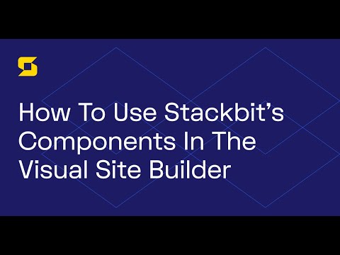 How To Use Stackbit's Component In The Visual Site Builder - YouTube