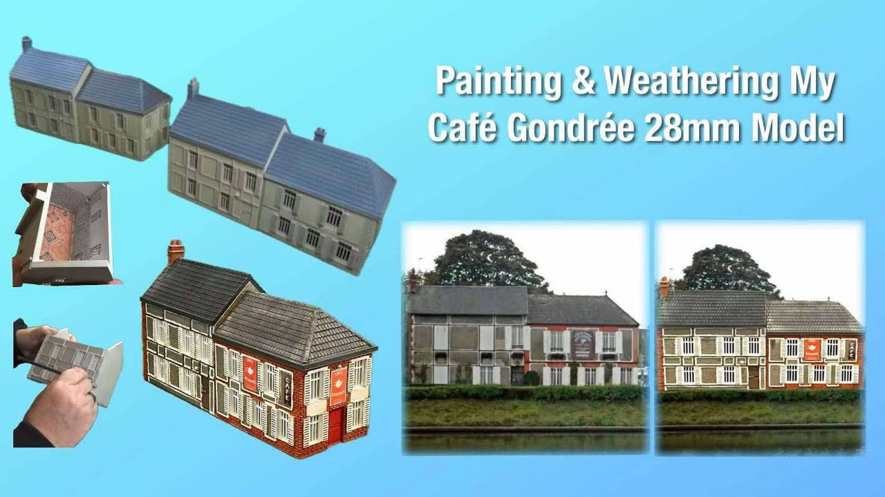 Painting & Weathering ‘Cafe Gondree’ 28mm 3D Printed Model - YouTube