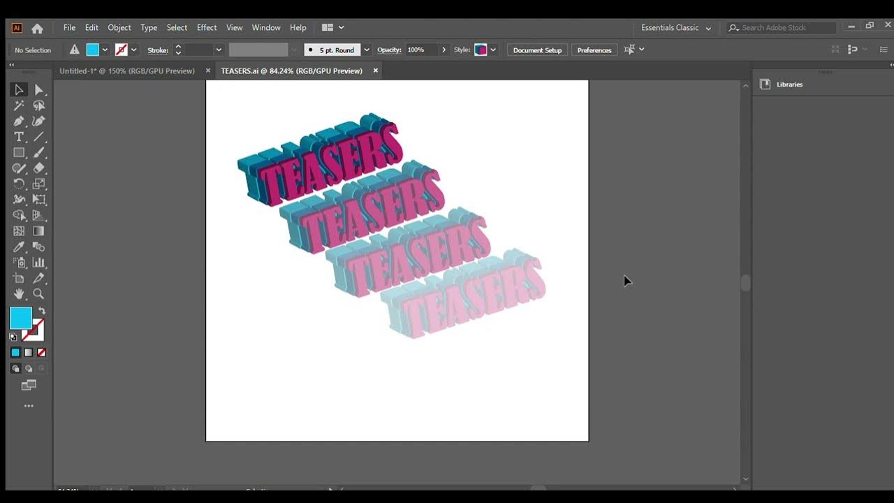 3D Text in Adobe Illustrator | 3D Text Effect in Adobe Illustrator ...