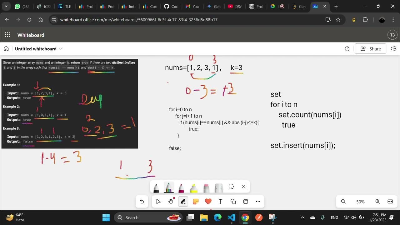 219. Contains Duplicate II - Leetcode - YouTube