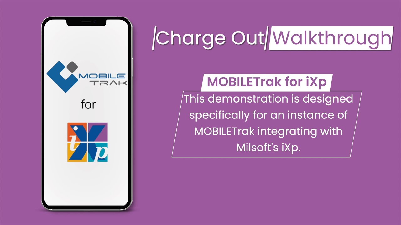 MOBILETrak for iXp - Material Charge Out Module Walkthrough - YouTube