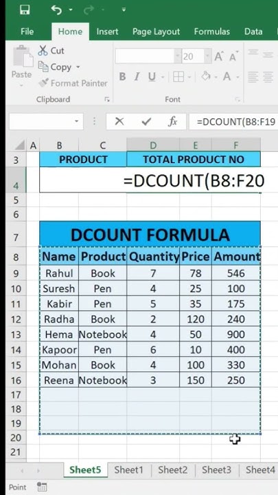 DCOUNT Function Explained | Count with Criteria in Excel! - YouTube