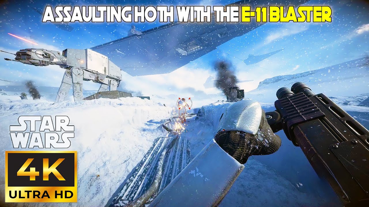 Assaulting Hoth with the E-11 Blaster Rifle | Star Wars Battlefront 2 | Galactic Assault [PC 4K ...