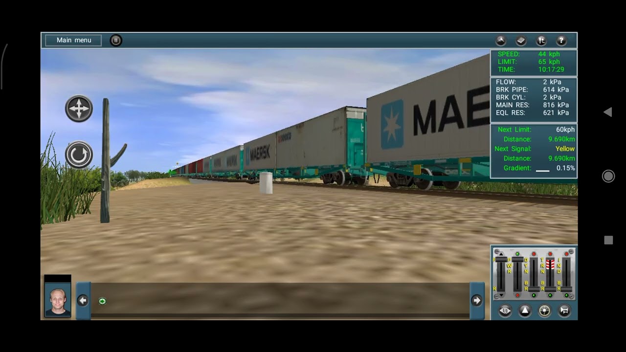 Trainz simulator Android trem de container vazio com dupla de ac44i F2 ...